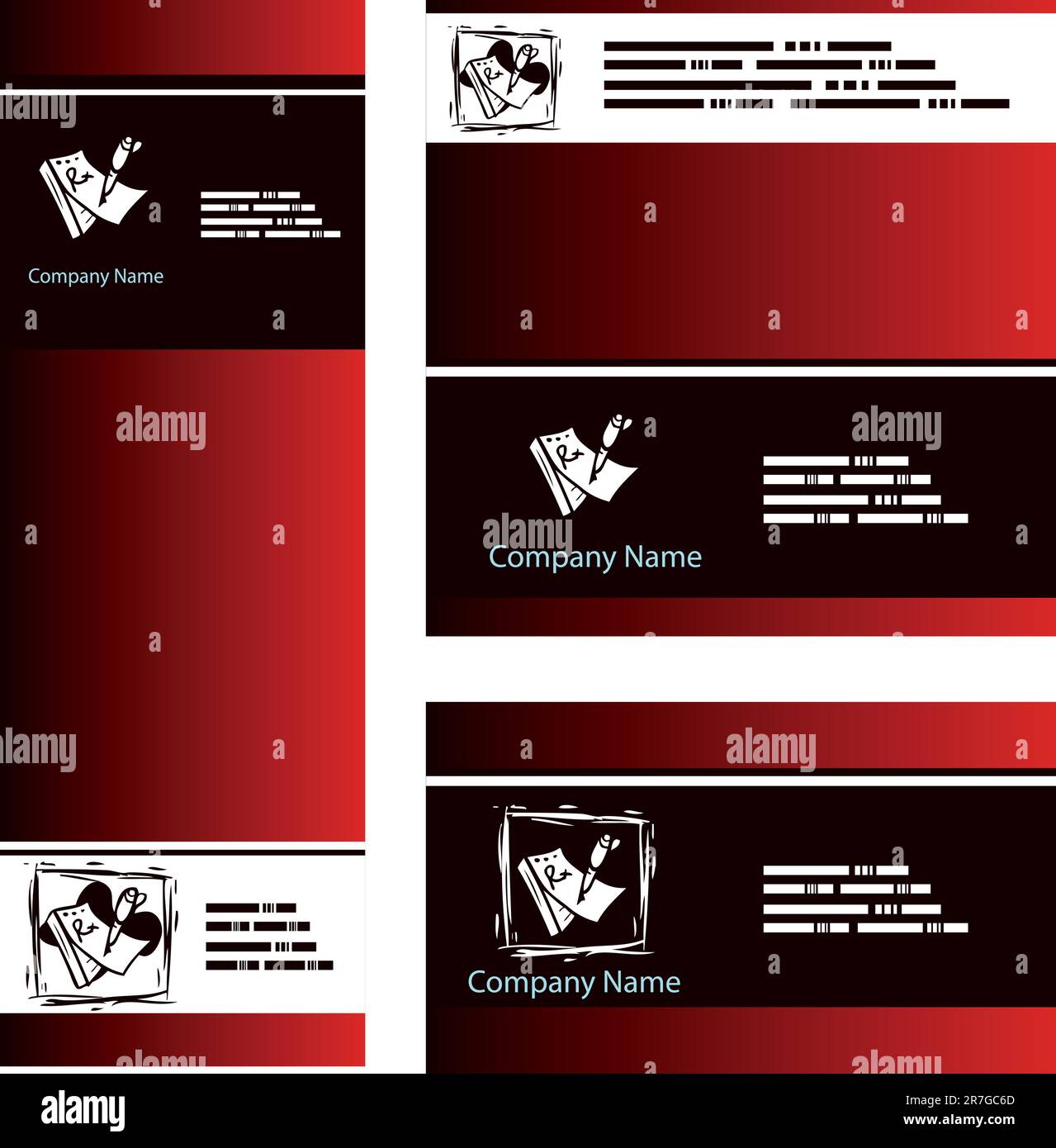Medical ID business set with Rx icons Stock Vector Image & Art - Alamy