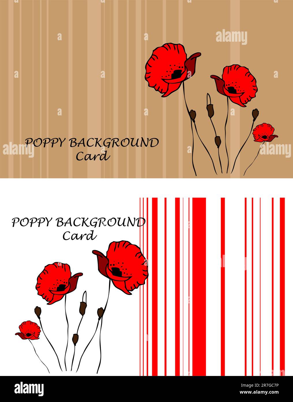 Poppy background, fake paper card Stock Vector Image & Art - Alamy