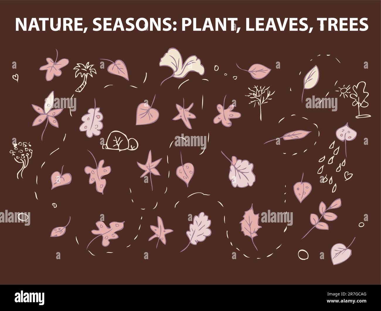 Leaves trees Stock Vector Images - Alamy