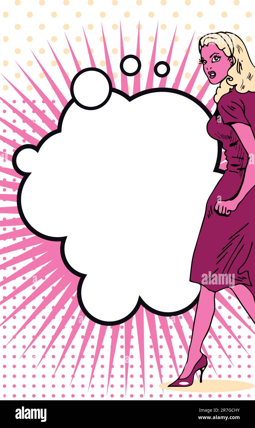 Angry Woman background banner vintage Stock Vector Image & Art - Alamy