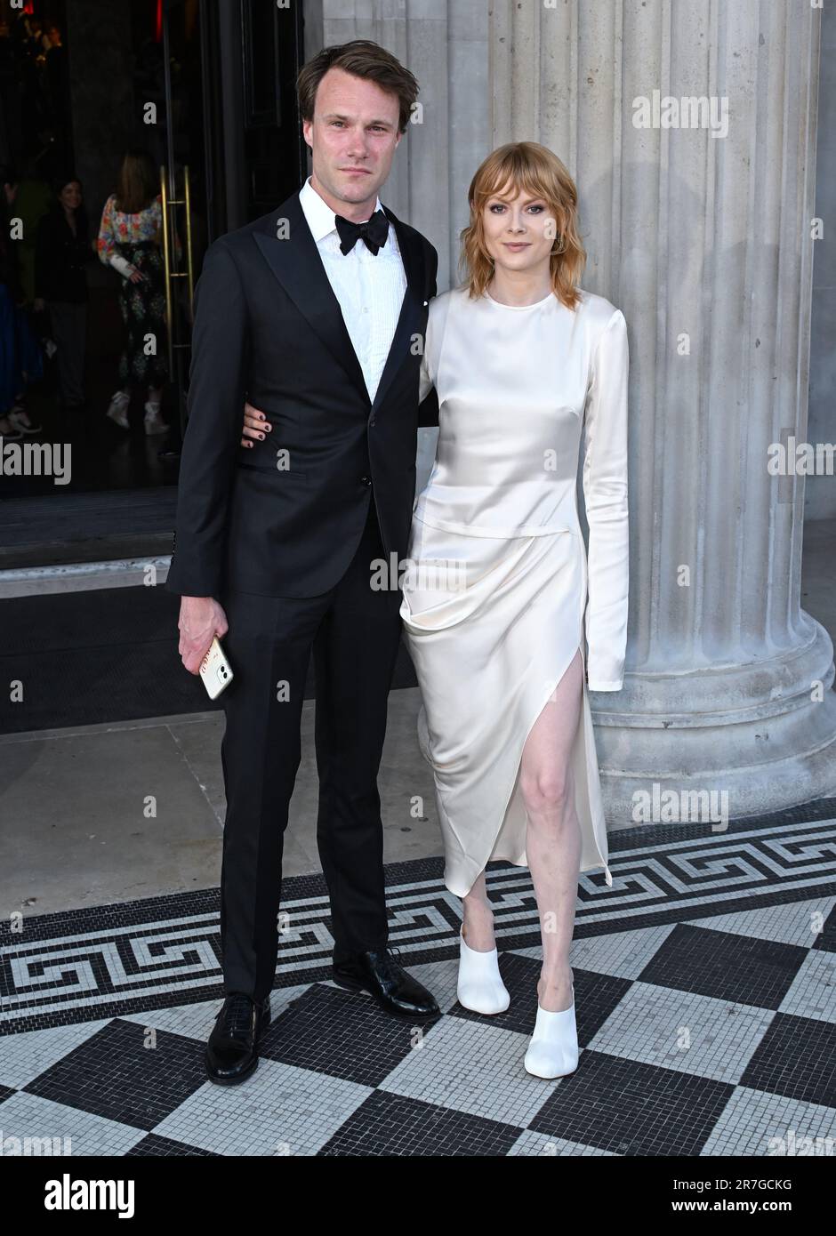 London, UK. June 15th, 2023. Hugh Skinner and Emily Beecham arriving at ...