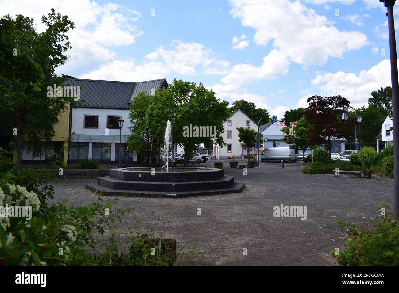 Small Town Hillesheim, capital of the Eifelkrimi Stock Photo - Alamy