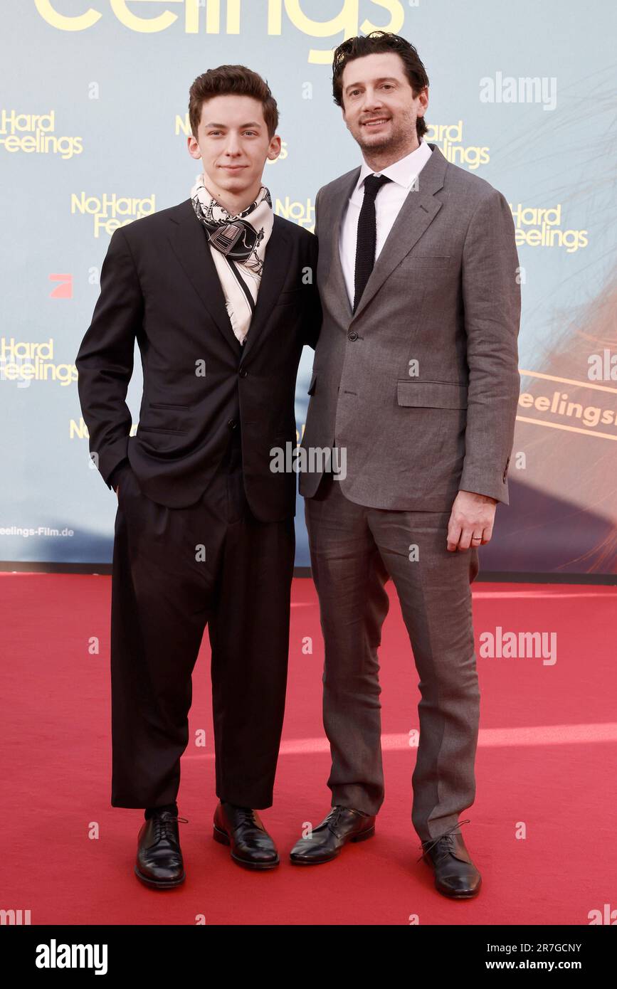 Berlin, Germany. 15th June, 2023. Andrew Feldman (l), actor, and Gene ...
