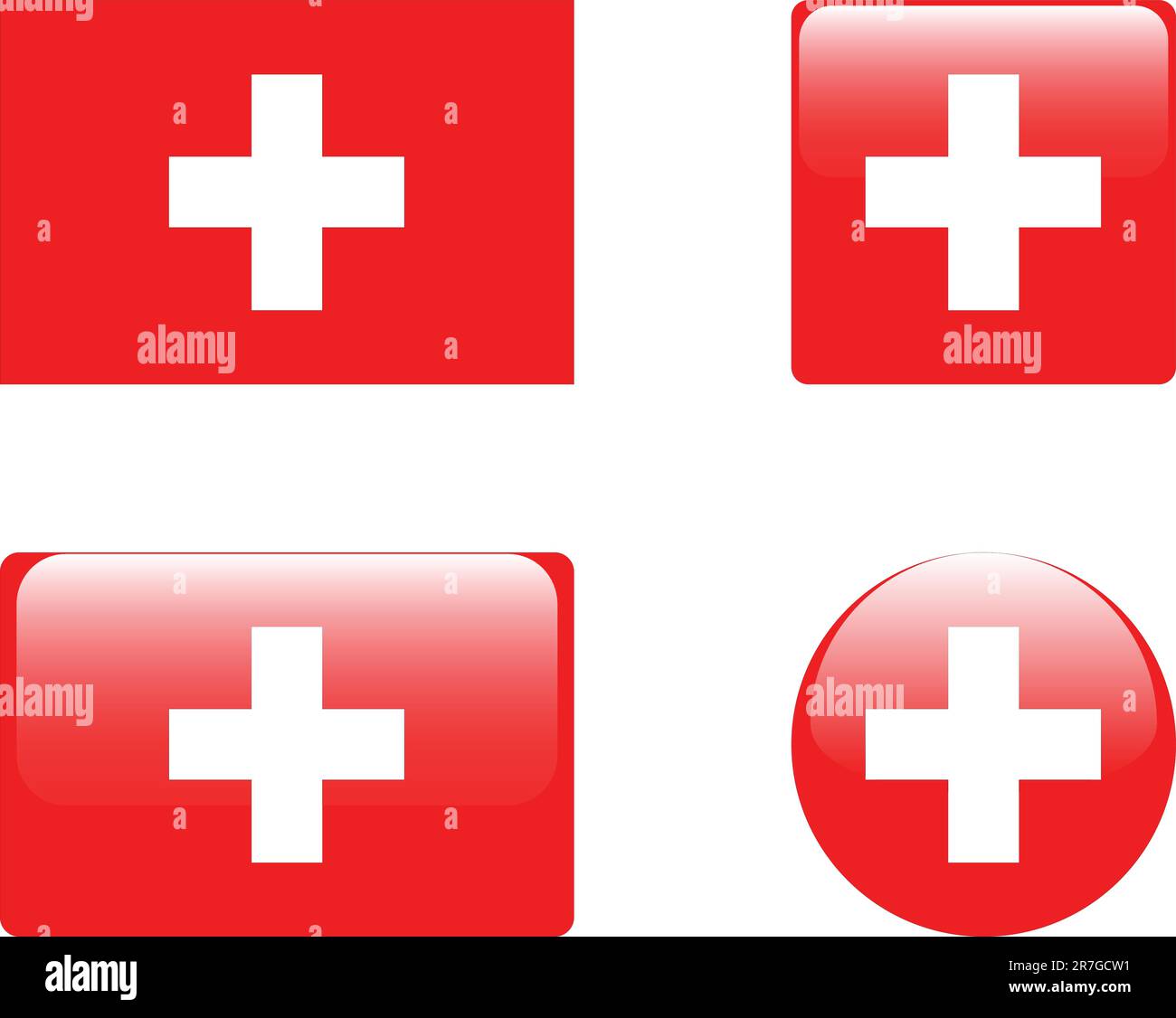 Switzerland Flag And Buttons Collection Vector Stock Vector Image And Art Alamy
