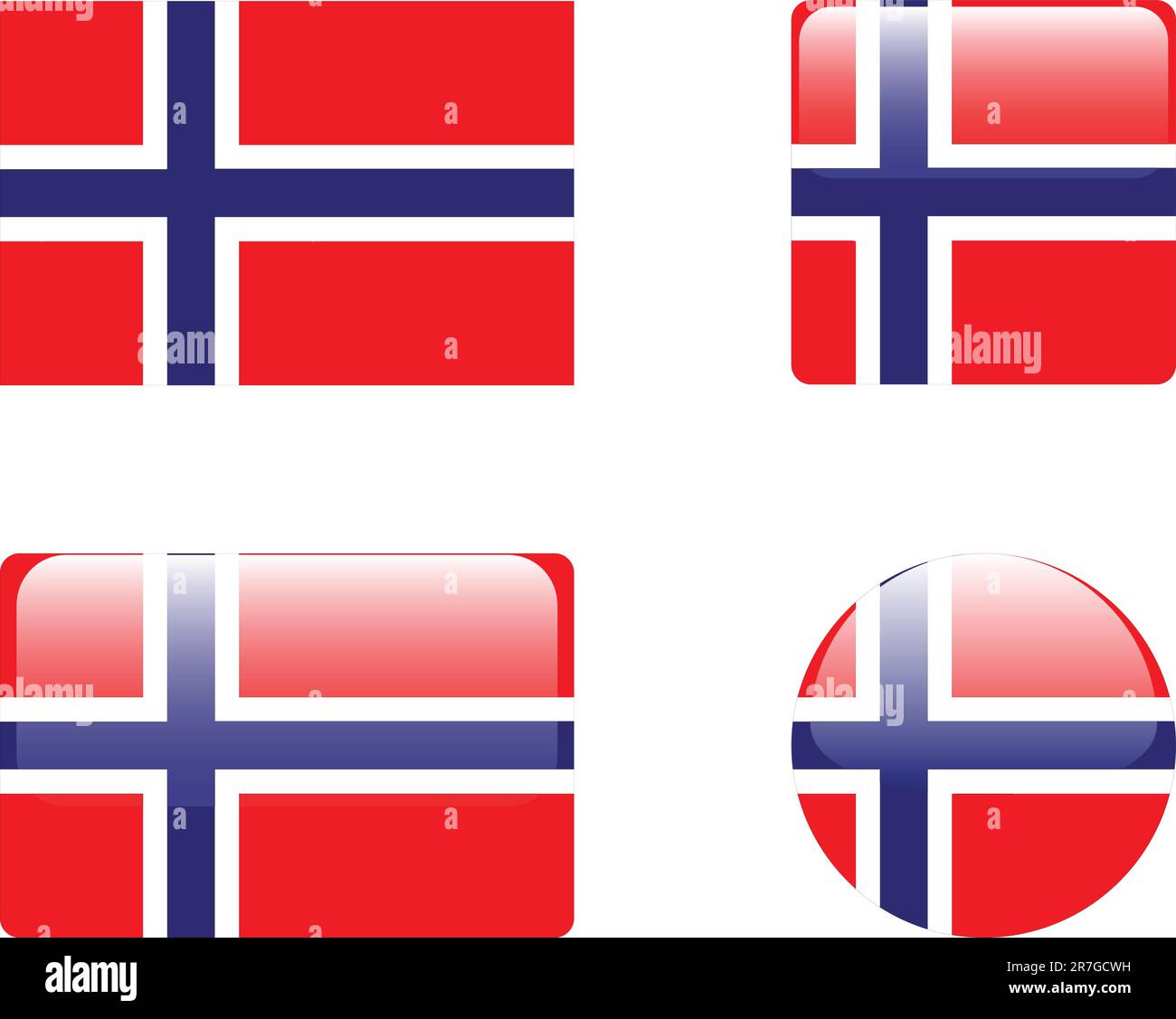 norway flag & buttons collection - vector Stock Vector Image & Art - Alamy