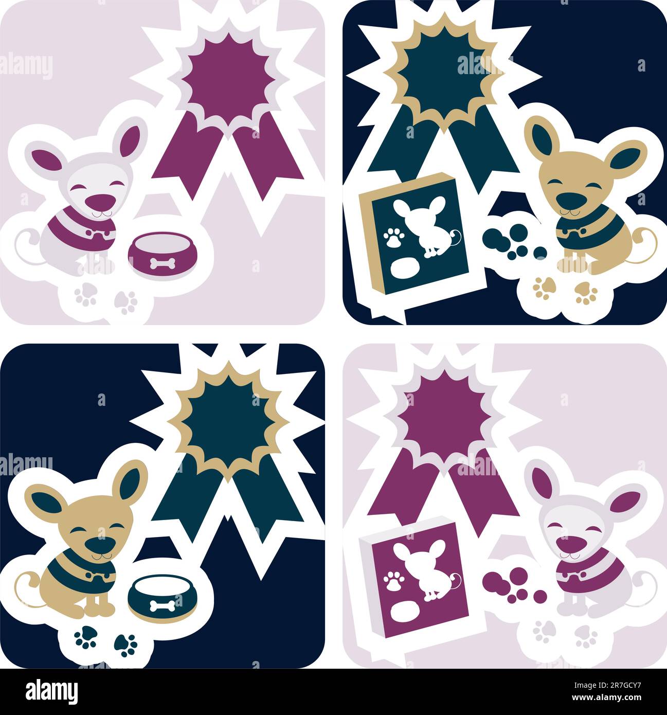 Eating with pets Stock Vector Images - Alamy