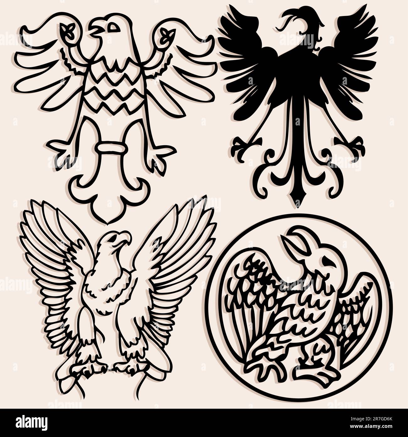 Beautiful eagles Stock Vector Images - Alamy