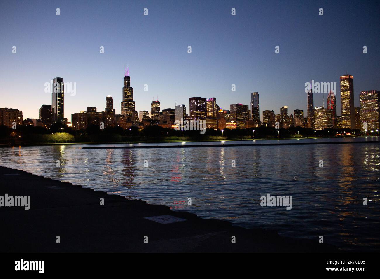 Chicago, USA - October 14th, 2019: Chicago skyline panoramic cityscape ...