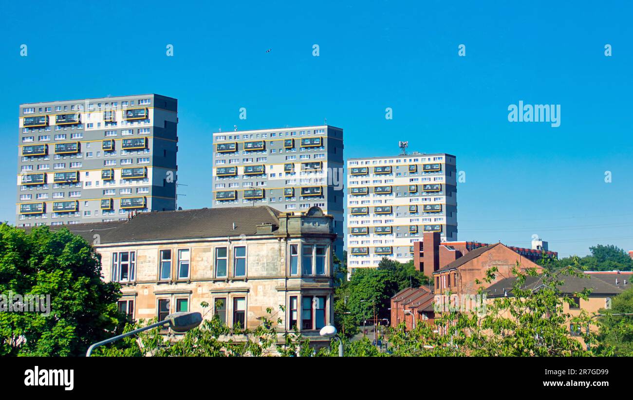housing george cross skyline high flats and sandstone tenement Stock ...