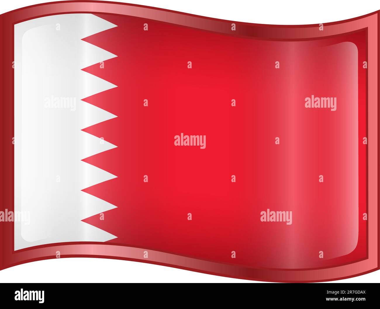 Bahraini Flag icon, isolated on white background Stock Vector Image ...
