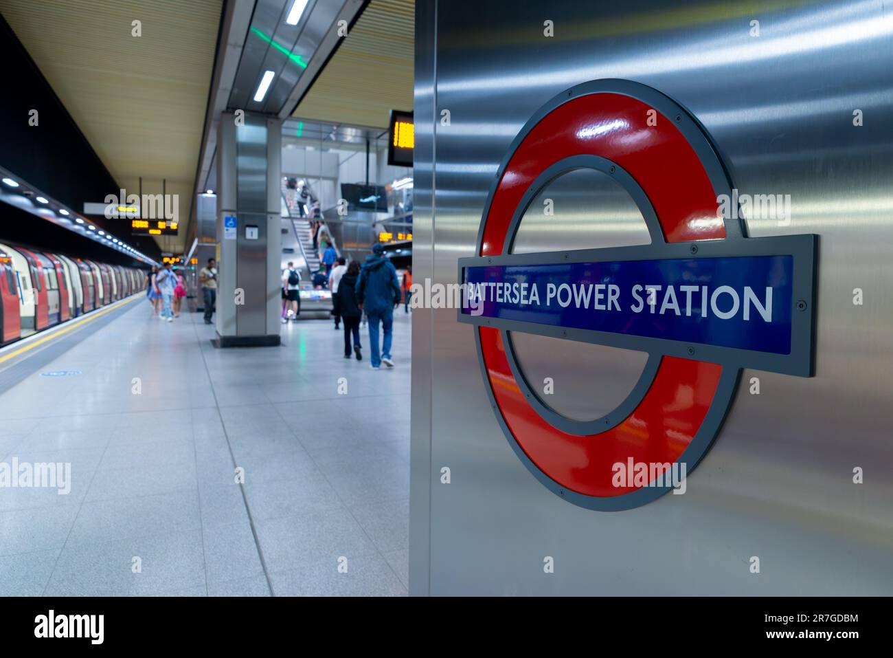 Battersea Power Station underground station on the Northern Line of the ...