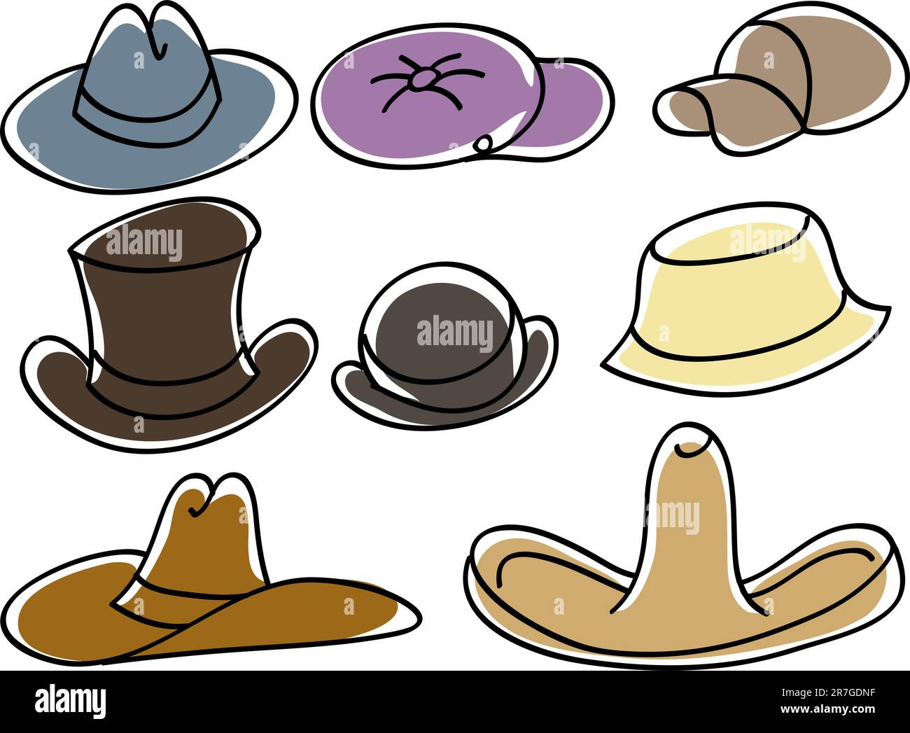 Historic hats Stock Vector Images - Alamy