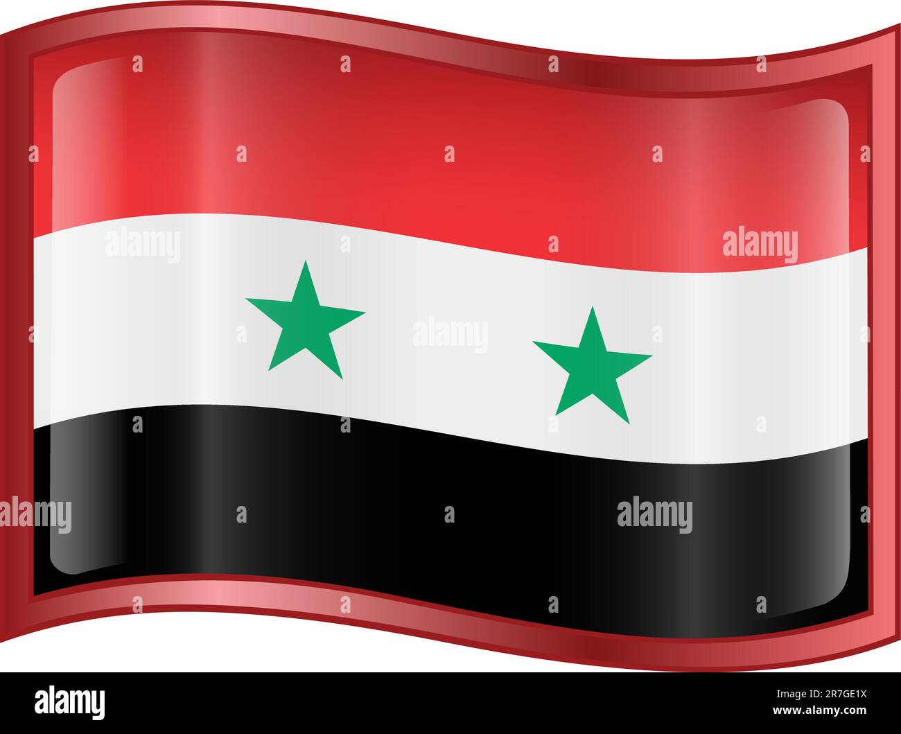 Waving syrian flag Stock Vector Images - Alamy