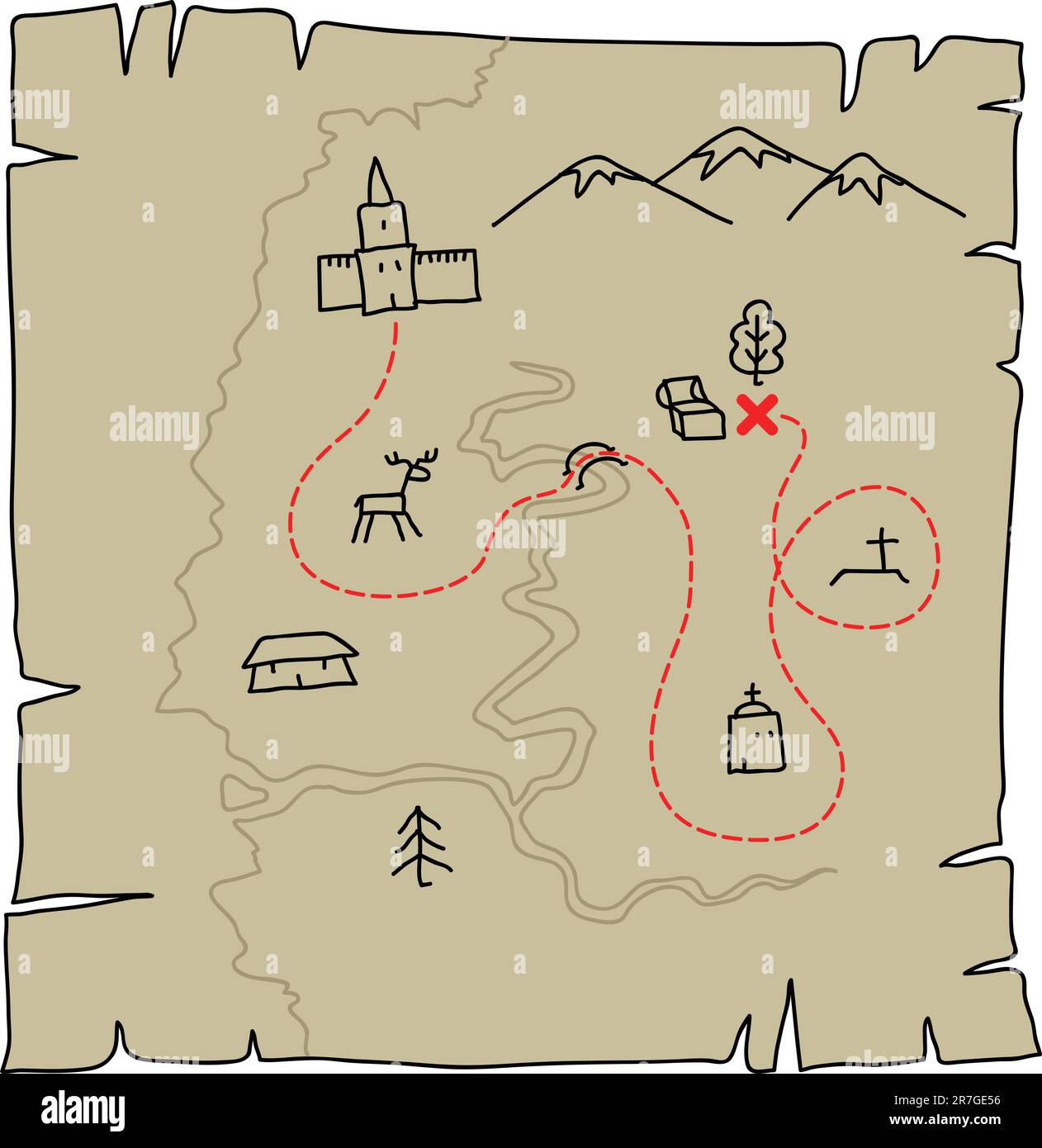 Map of cross river Stock Vector Images - Alamy