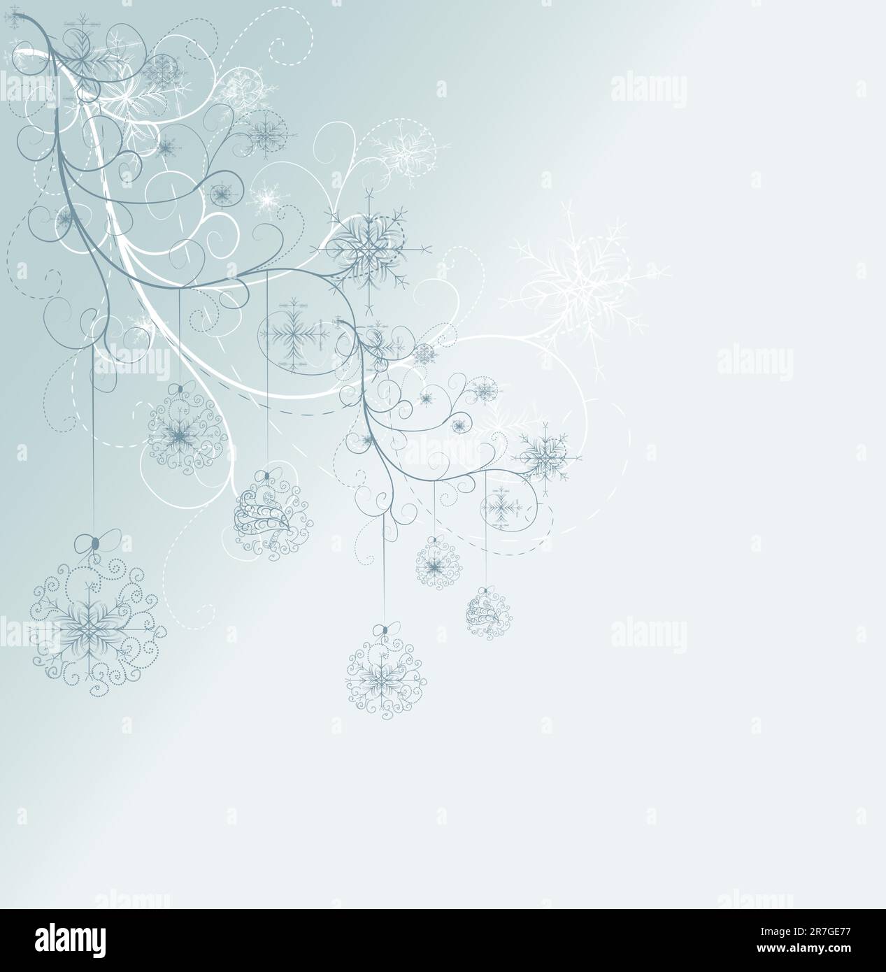 blue card with christmas snowflakes, vector illustration Stock Vector ...