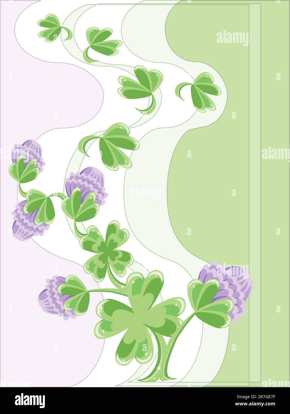 Background with clovers Stock Vector Image & Art - Alamy