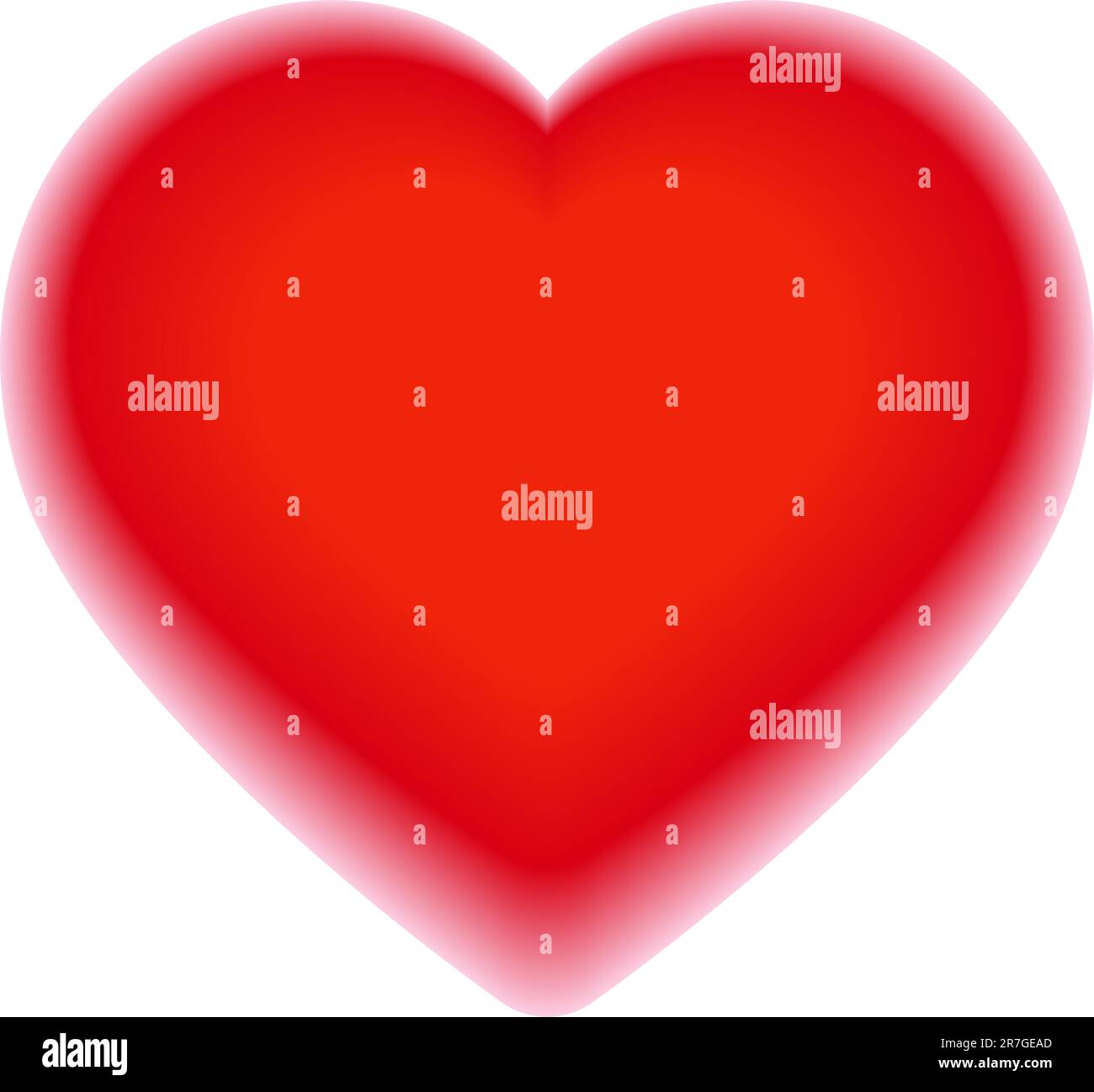 Red heart vector isolated on a white background Stock Vector Image ...