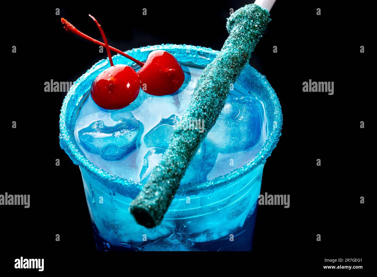 Azulito or little smurf. Azulito is a cocktail made of vodka, curacao ...