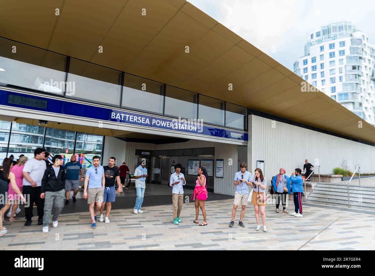 Battersea Power Station underground station on the Northern Line of the ...