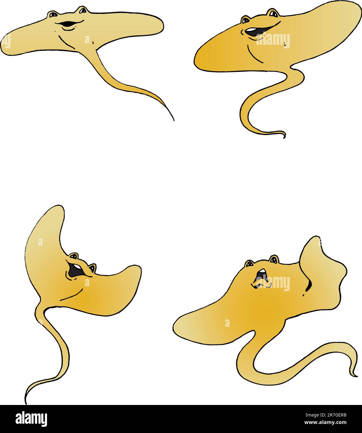 Happy stingray Stock Vector Images - Alamy