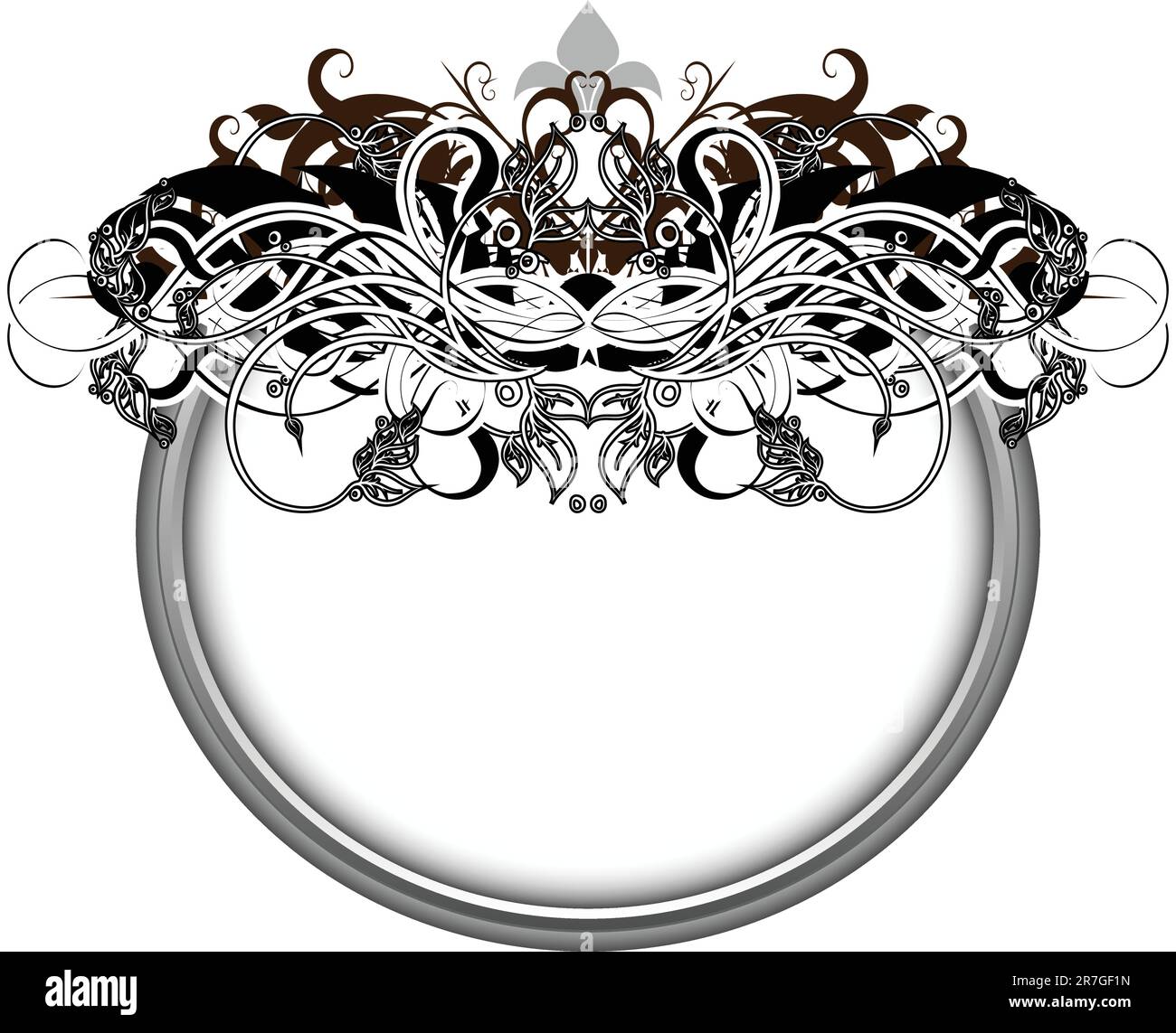 ornamental shield, this illustration may be useful as designer work ...