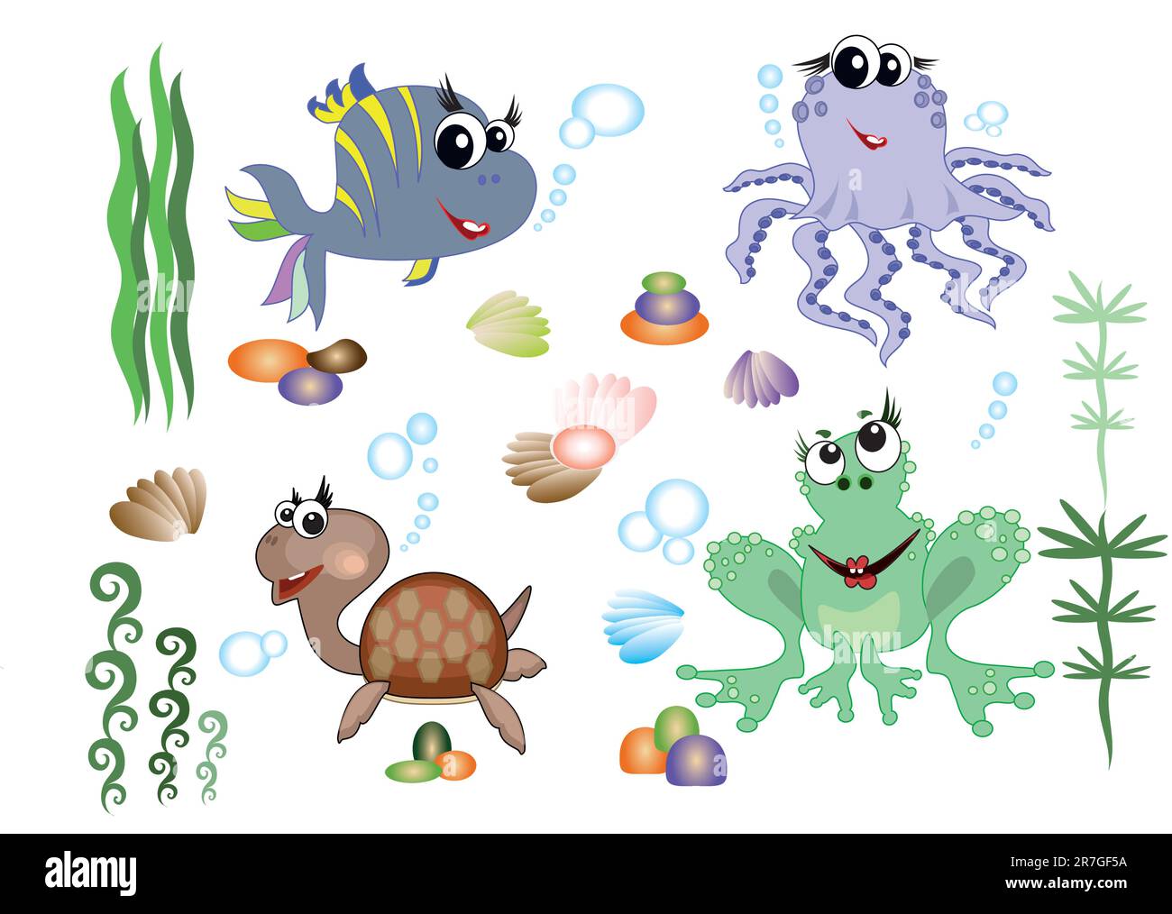 Pretty sea shell Stock Vector Images - Alamy