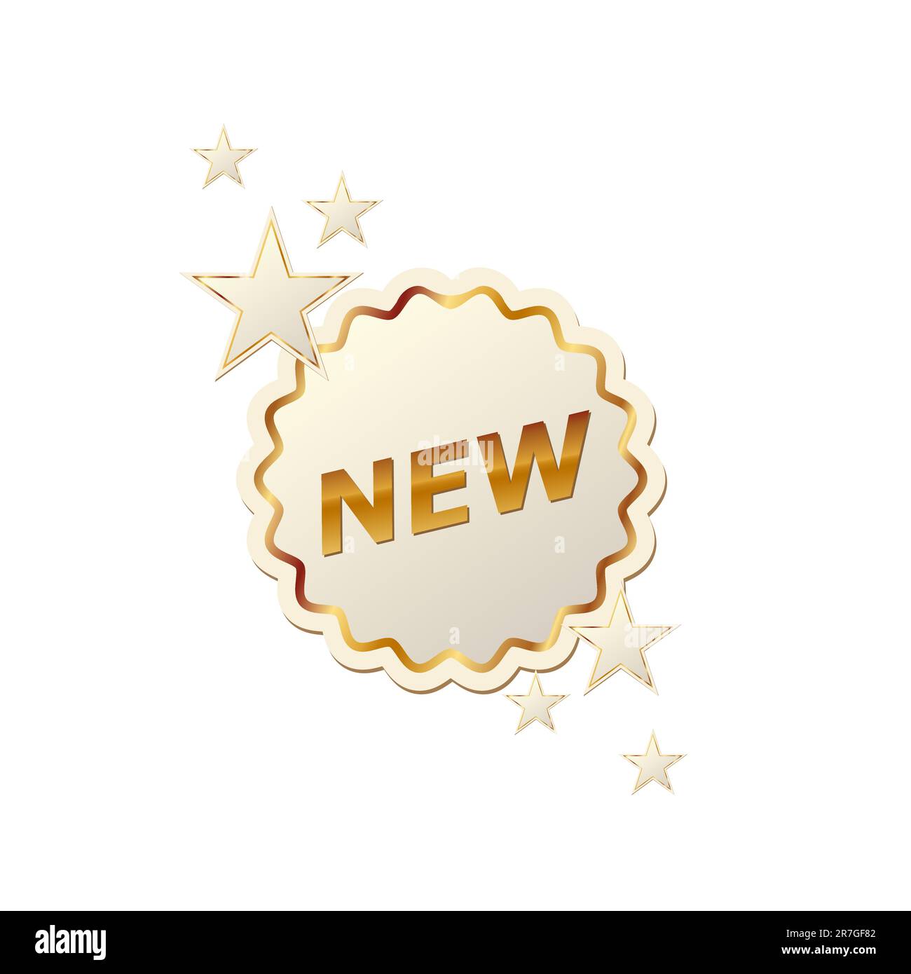 label with stars isolated on white, illustration Stock Vector Image ...