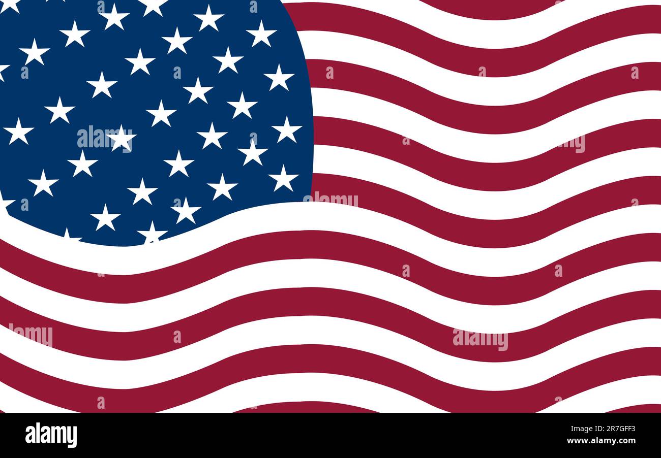 american flag vector, art illustration Stock Vector Image & Art - Alamy