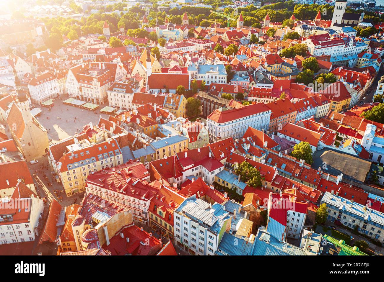 Aerial View of Tallinn Stock Photo - Alamy