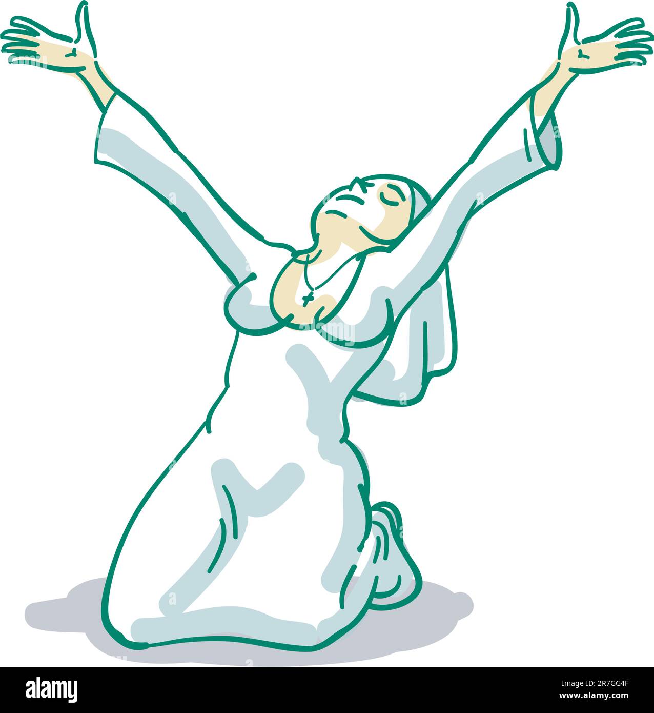 Woman praying god spiritual person Stock Vector Images - Alamy