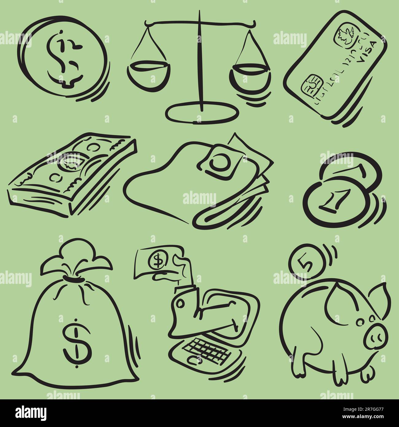 Money bunch Stock Vector Images - Alamy