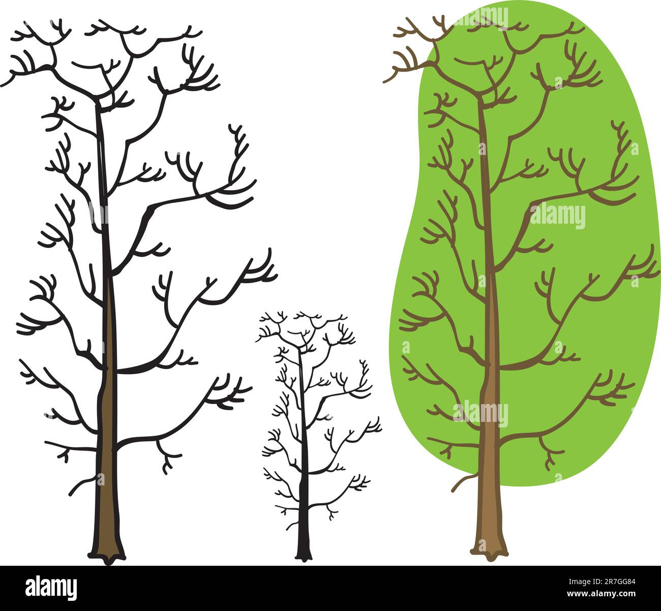Large lonely tree Stock Vector Images - Alamy