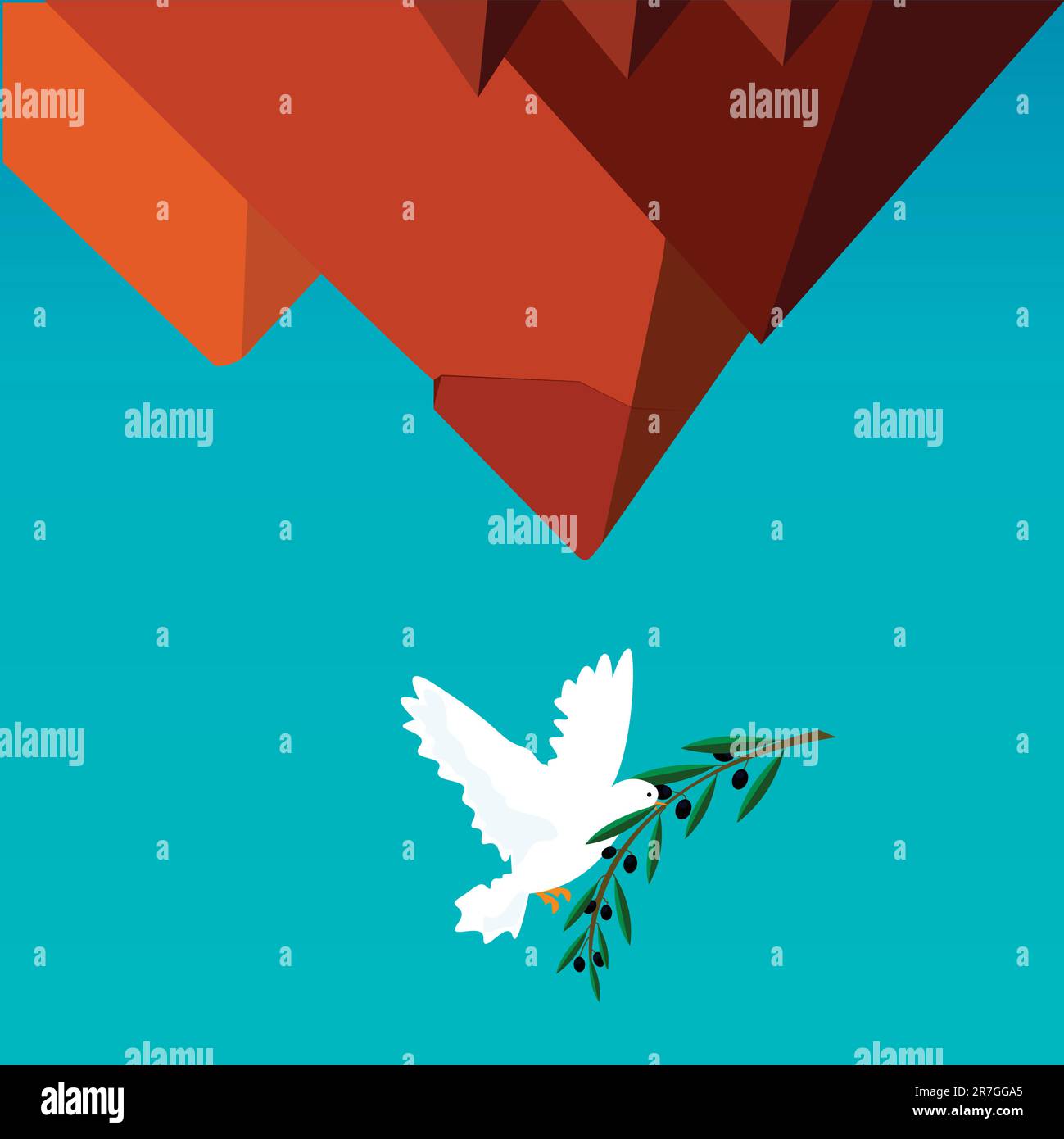 Antique dove peace illustration hi-res stock photography and images - Alamy