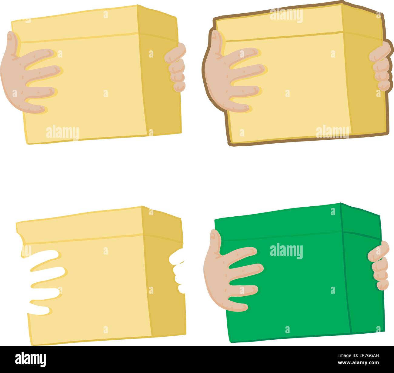 Girl hold box Stock Vector Images - Alamy