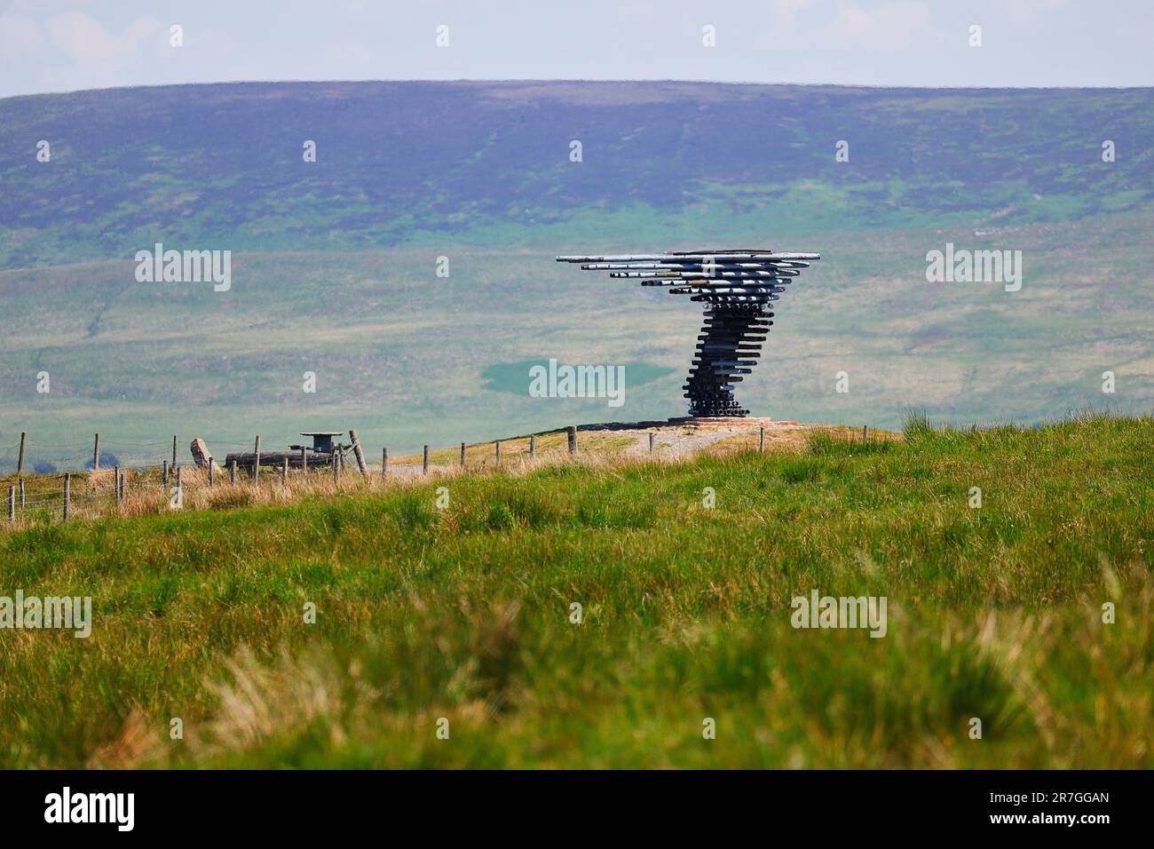 The Singing Ringing Tree at Crown Point in Burnley,Lancashire,Uk. It is ...