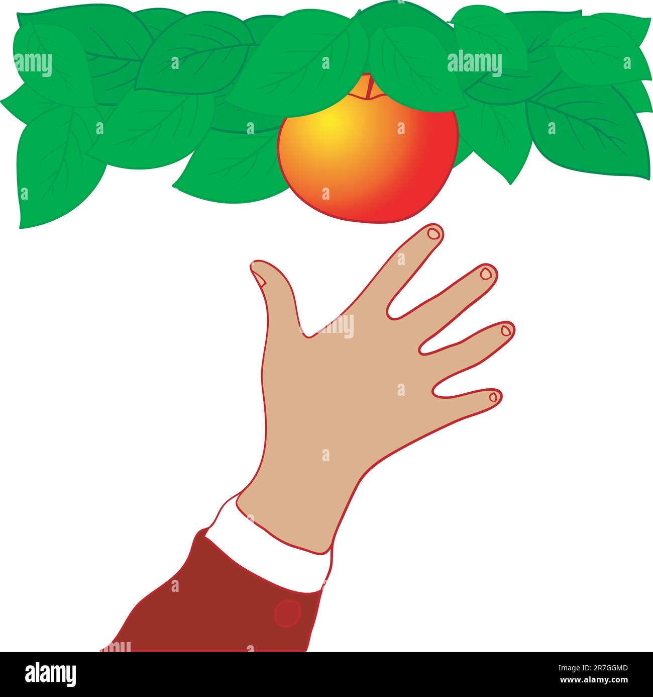 Hand apple tree illustration hi-res stock photography and images - Alamy