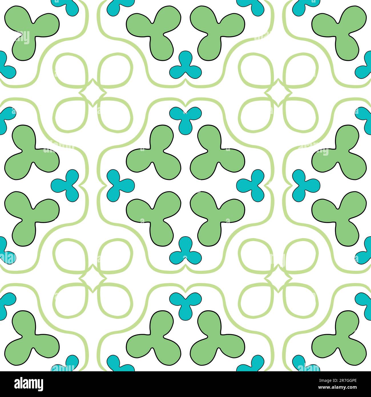 Four leaf clover pattern Cut Out Stock Images & Pictures - Alamy