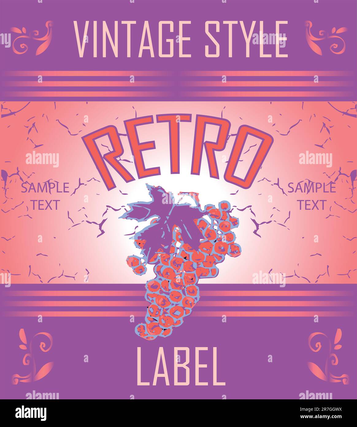 Vintage Label Grape Variant of design of a label for wine Stock Vector ...