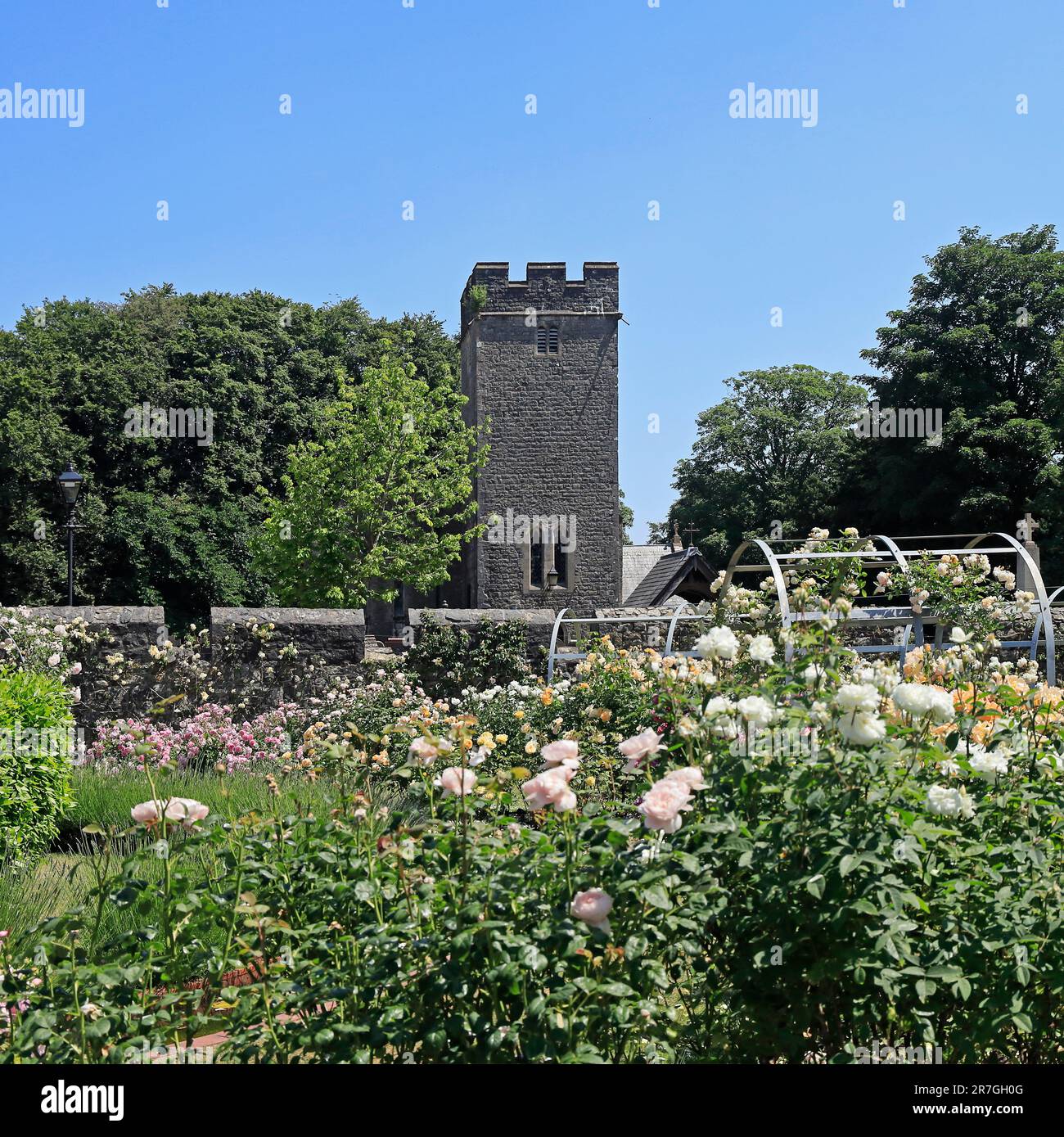 The rose garden st fagans museum the national history hi-res stock ...