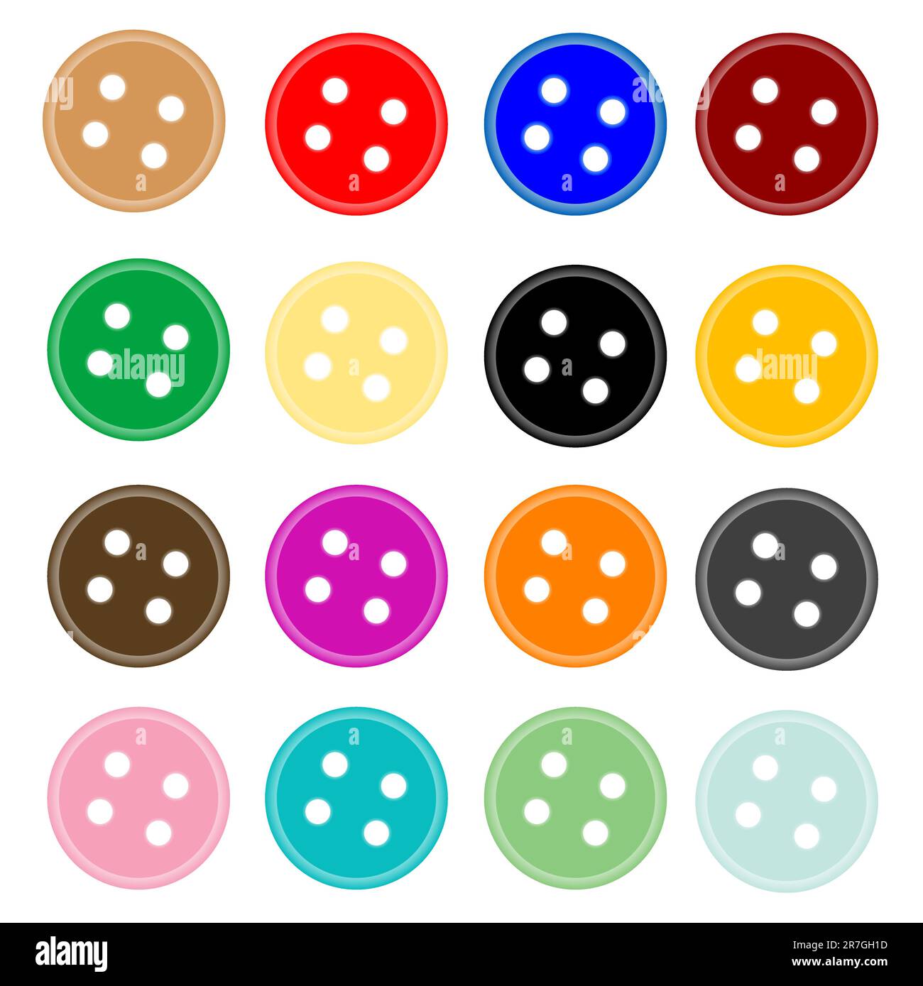 button buttons for web, vector art illustration Stock Vector Image ...