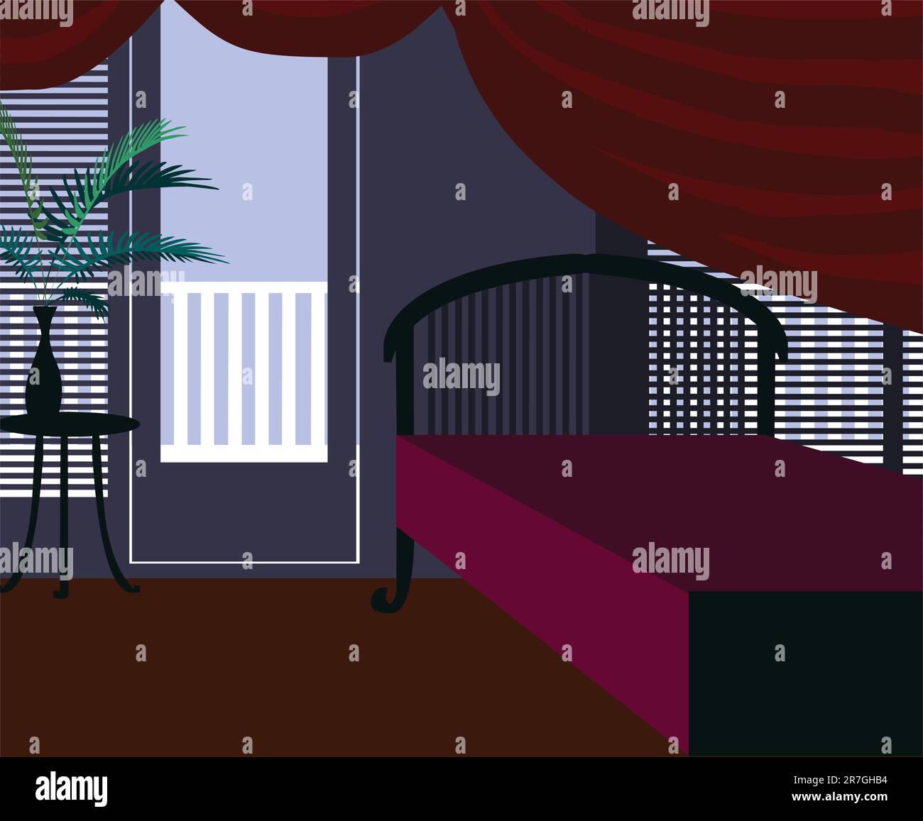 Luxury bed wood Stock Vector Images - Alamy