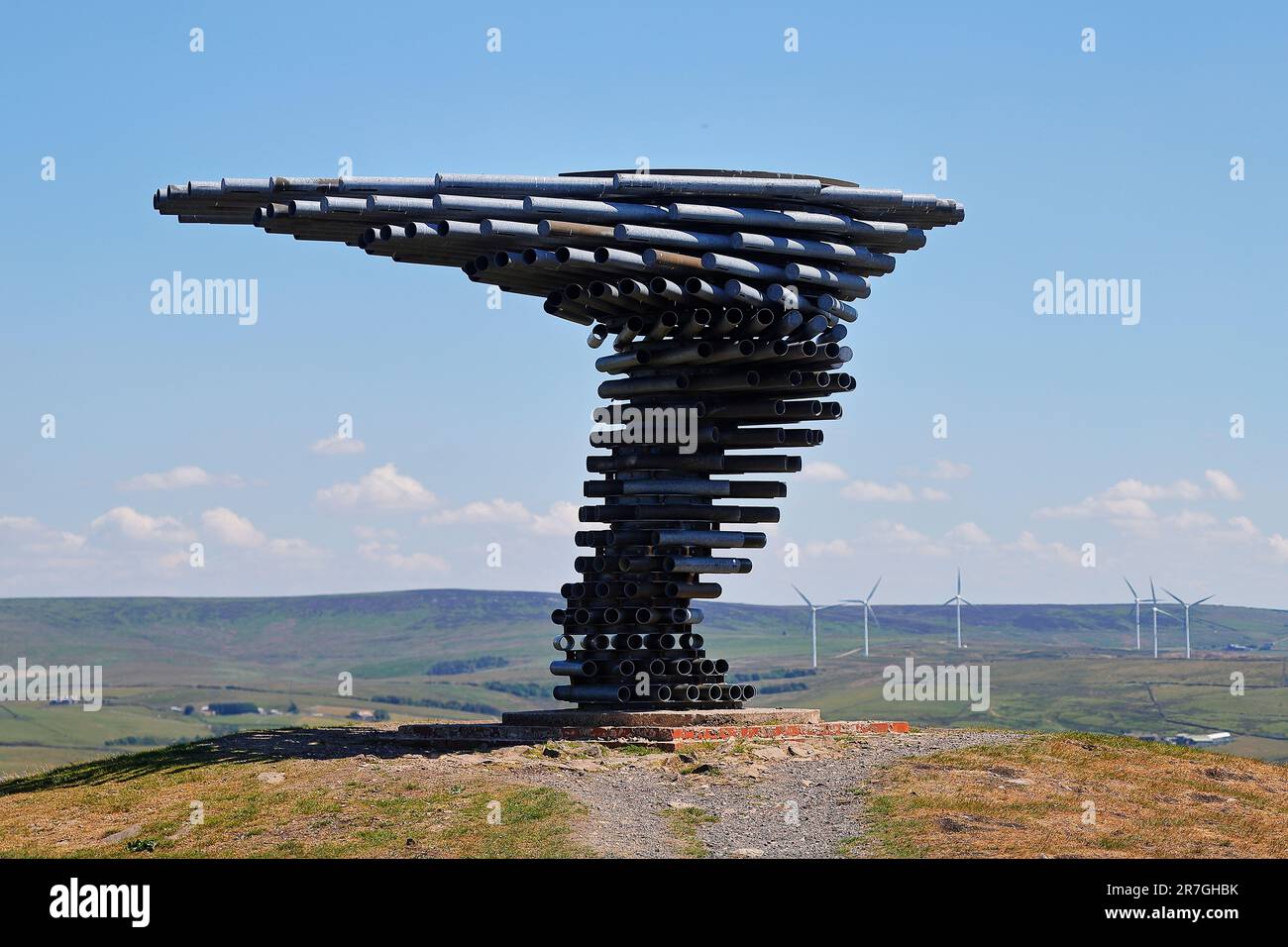 The Singing Ringing Tree at Crown Point in Burnley,Lancashire,Uk. It is ...