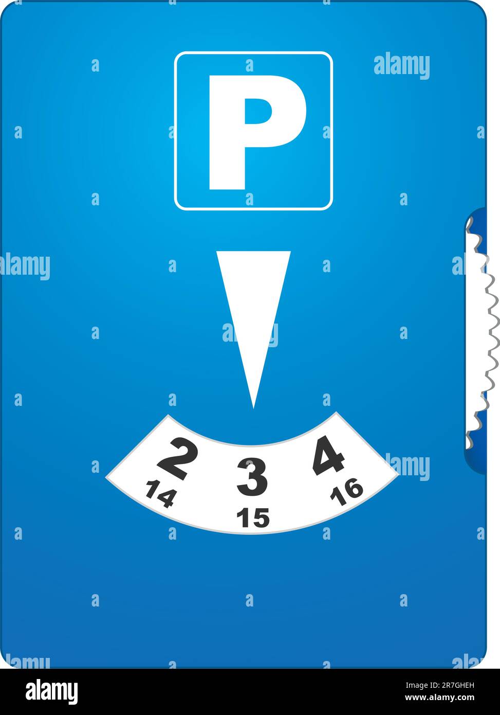 Illustration of a blue parking disc Stock Vector Image & Art - Alamy