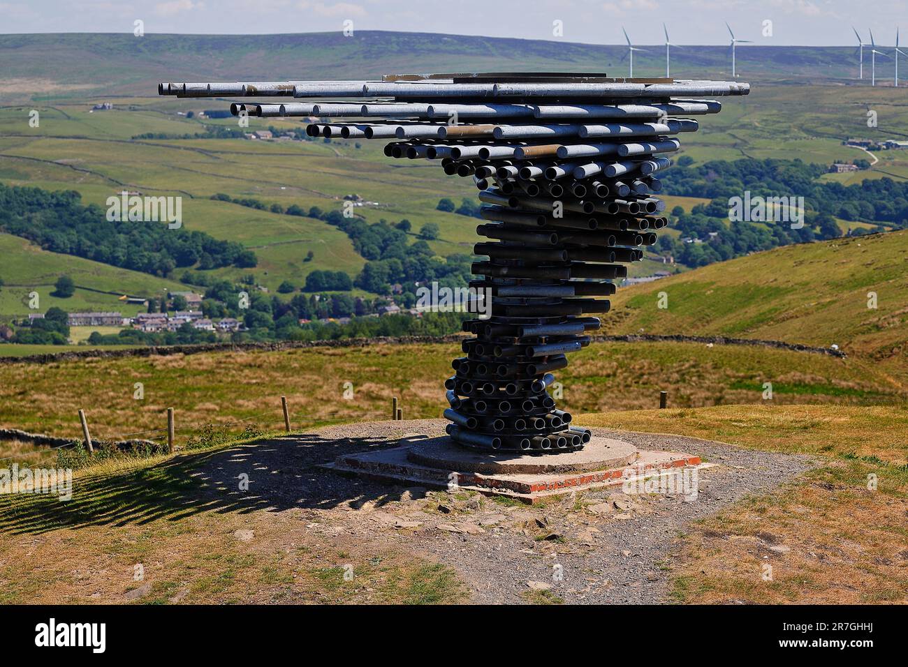 The Singing Ringing Tree at Crown Point in Burnley,Lancashire,Uk. It is ...