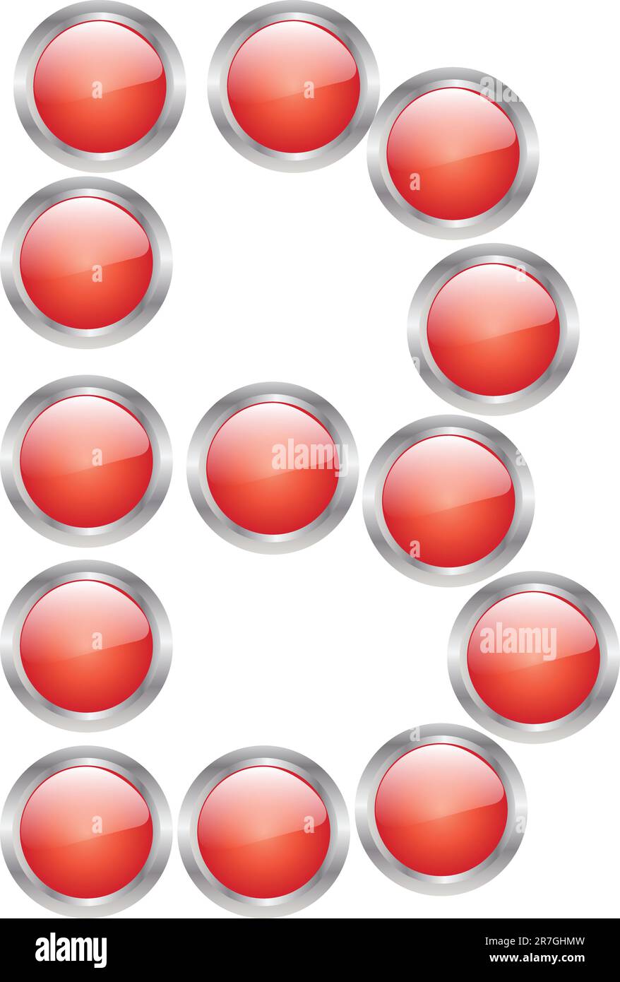 B button Stock Vector Images - Alamy