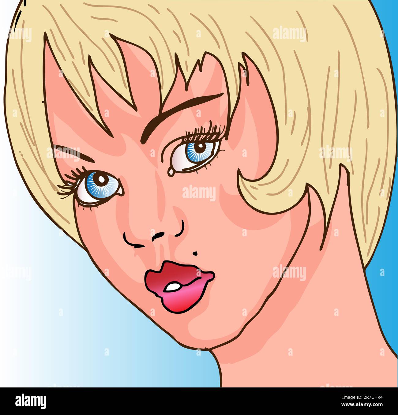 Fashion beauty portrait beautiful Stock Vector Images - Alamy