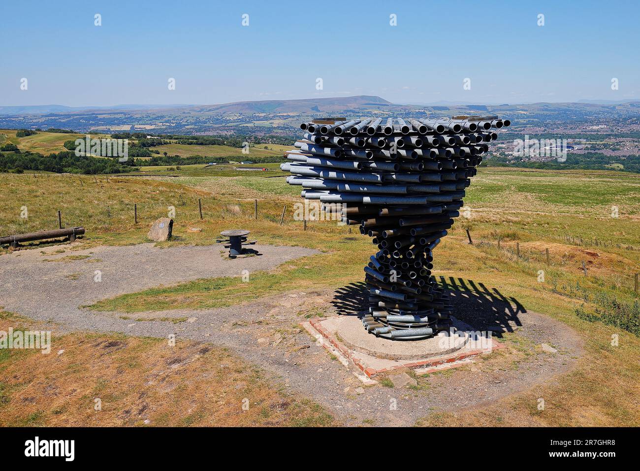 The Singing Ringing Tree at Crown Point in Burnley,Lancashire,Uk. It is ...