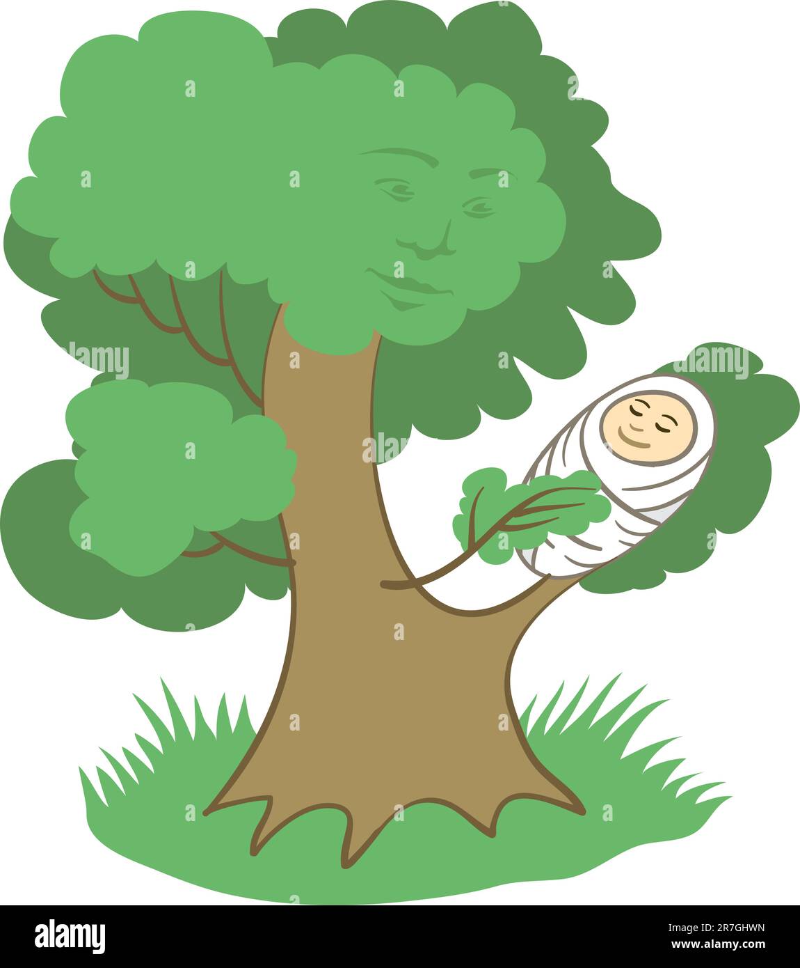 Tree and Baby Stock Vector Image & Art - Alamy