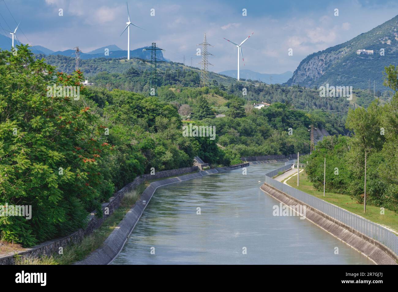 The Biffis canal, an artificial canal for irrigation and hydroelectric ...