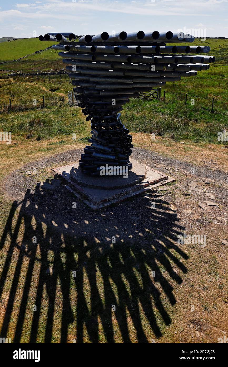 The Singing Ringing Tree at Crown Point in Burnley,Lancashire,Uk. It is ...